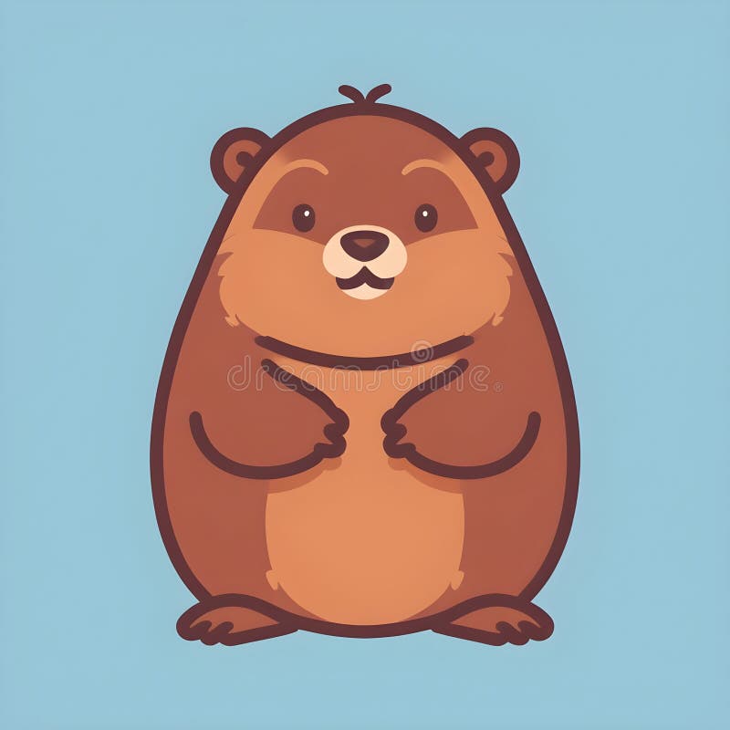 Cute Beaver Icon Illustration Design Image Stock Illustration ...