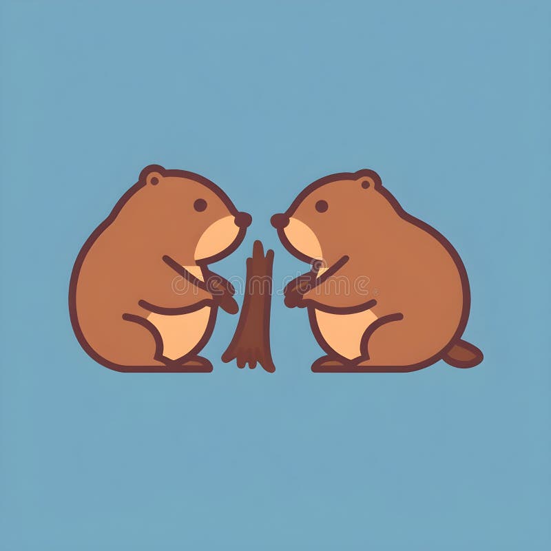Cute Beaver Icon Illustration Design Image Stock Illustration ...