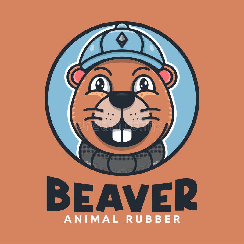 CUTE BEAVER MASCOT LOGO stock vector. Illustration of signs - 238108301
