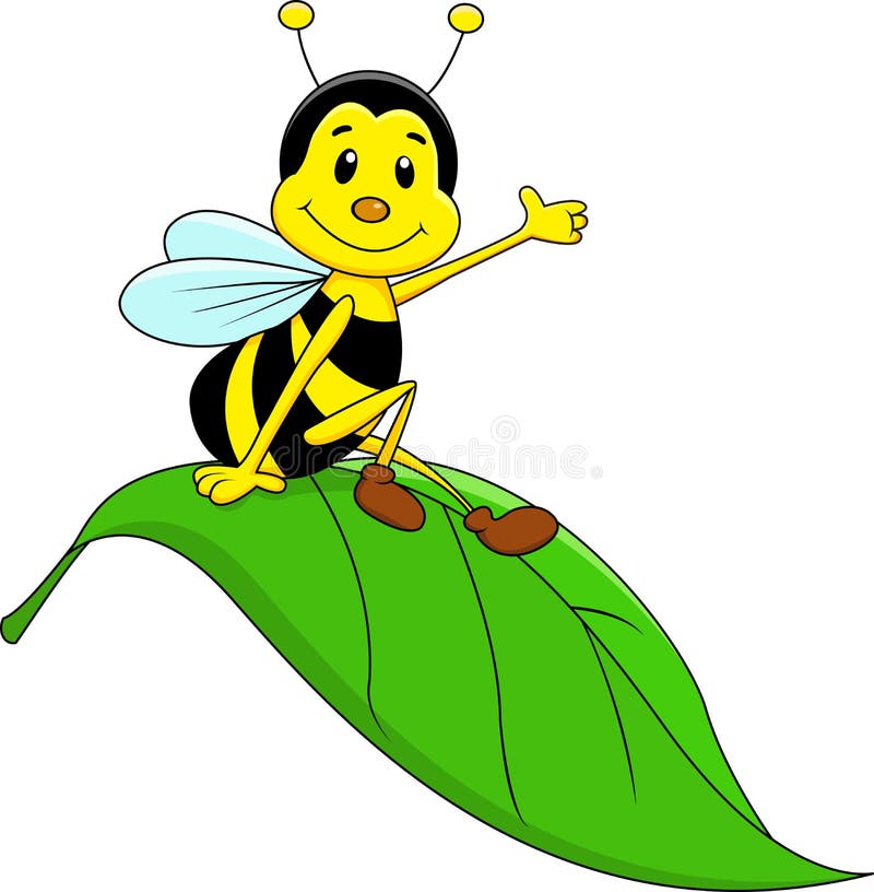 Cute Bee Cartoon Waving Stock Vector Illustration Of Nature 33231248