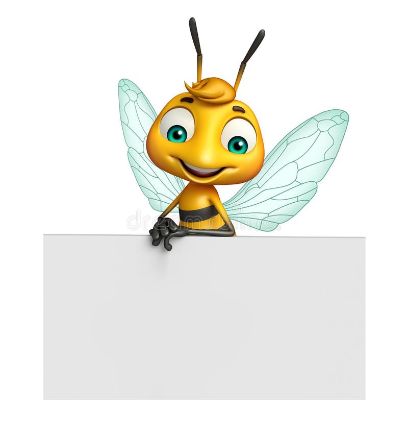 Fun Bee Cartoon Character with Question Mark Sign Stock Illustration ...