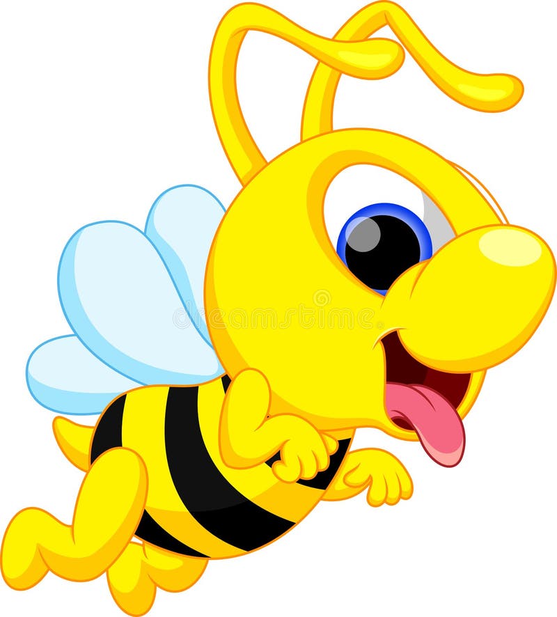 Cute bee cartoon stock illustration. Illustration of clip - 39415630