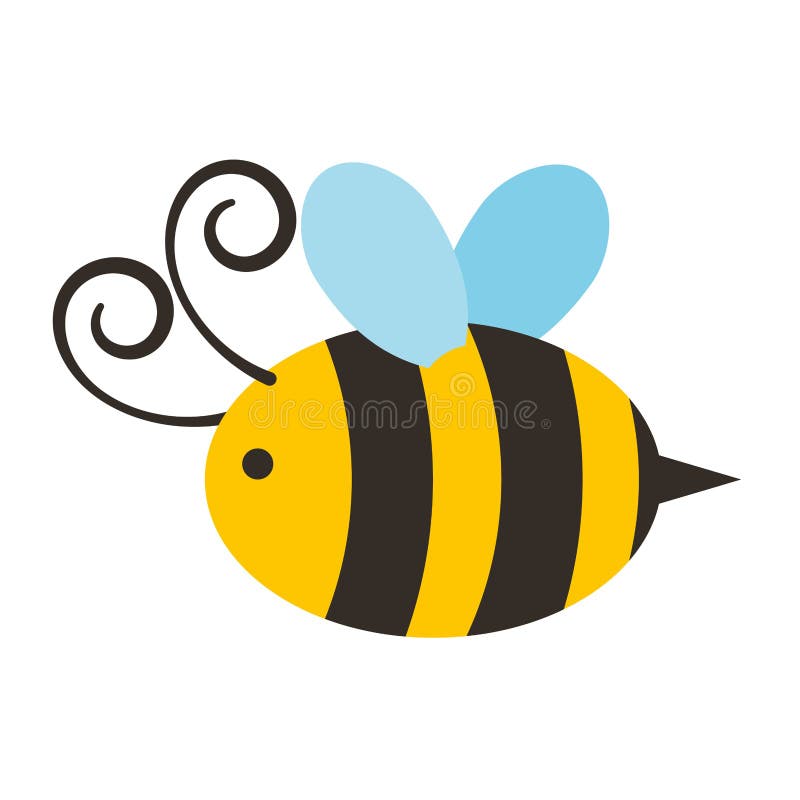 Cute bee flying icon stock vector. Illustration of vector - 86534748