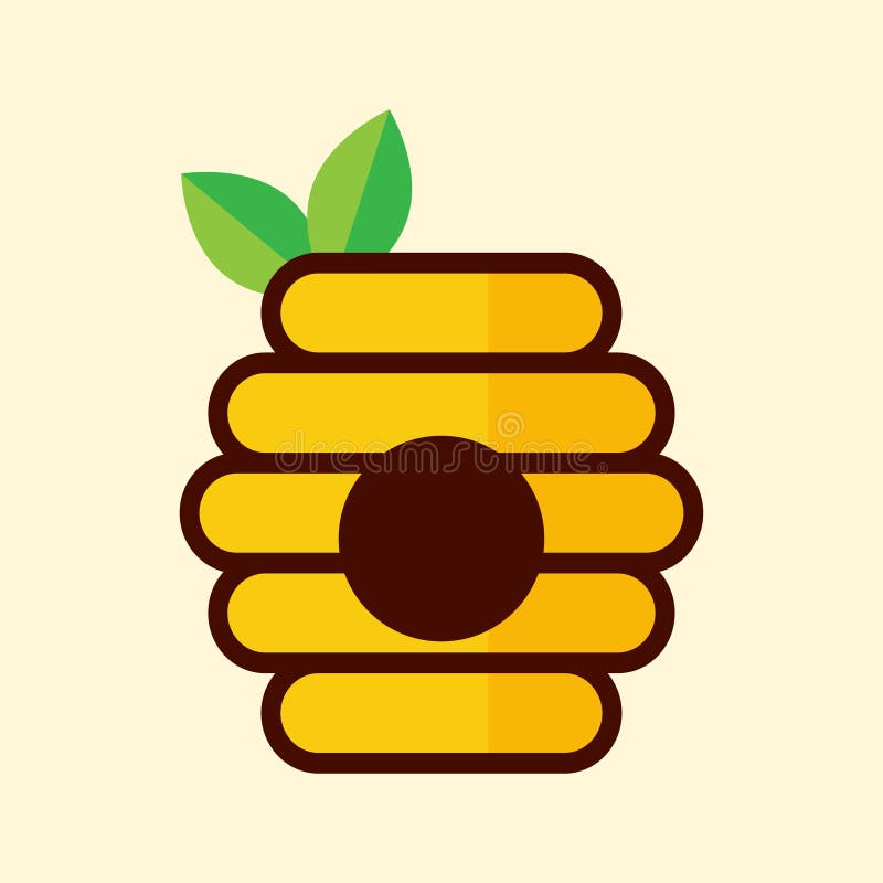 Cartoon Bee With Bee House On A Branch Stock Vector - Illustration of ...