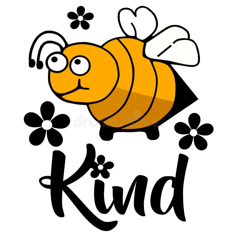 Cute Bee Kind Bumble Bee on a Transparent Background Stock Image ...