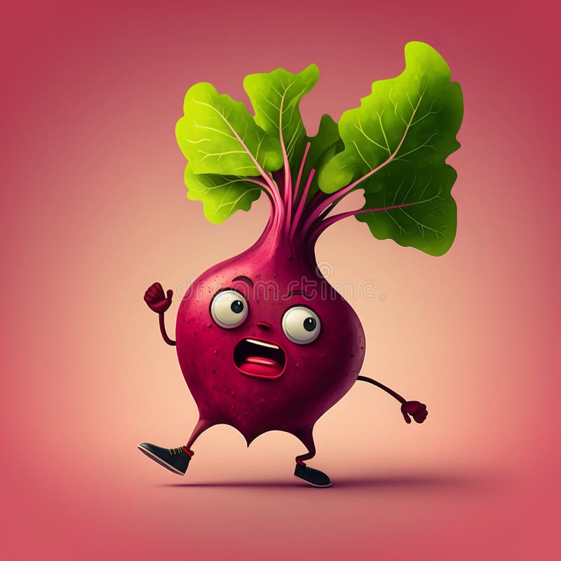 Cute Beet Character, Generative AI Stock Illustration - Illustration of ...