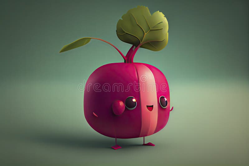 Cute beet root character stock illustration. Illustration of funny ...