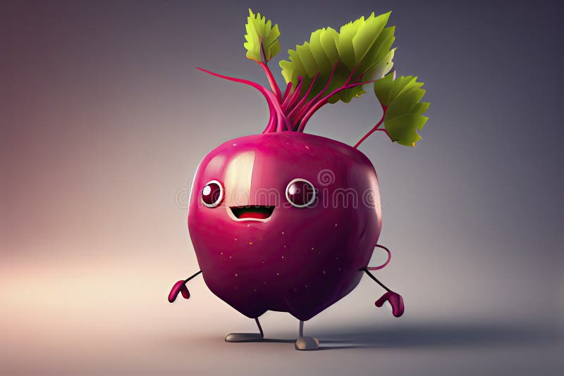 Cute beet root character stock illustration. Illustration of emoticon ...