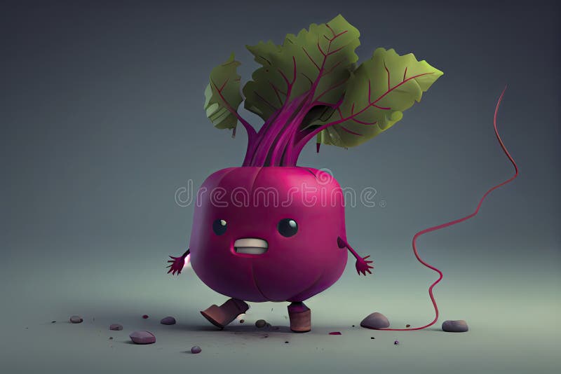 Cute beet root character stock illustration. Illustration of cartoonize ...