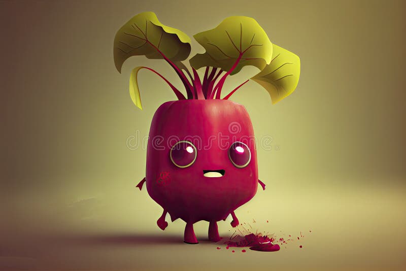 Cute beet root character stock illustration. Illustration of greeting ...