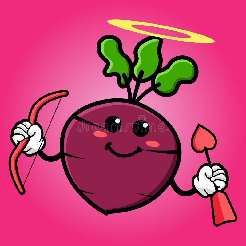 Cute Beetroot Cartoon Mascot Character Stock Vector - Illustration of ...