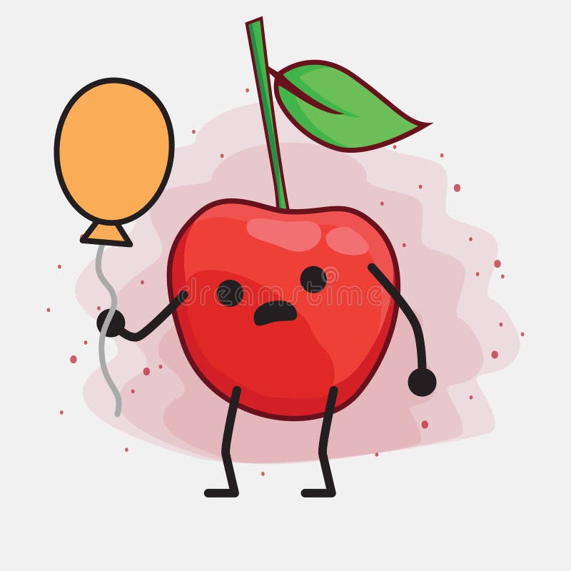 Cute Bing Chery Vector Character Illustration Stock Vector ...