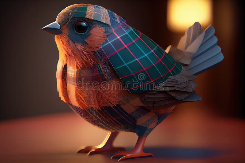 Cute Bird Cartoon Character 3D Style Stock Illustration - Illustration ...