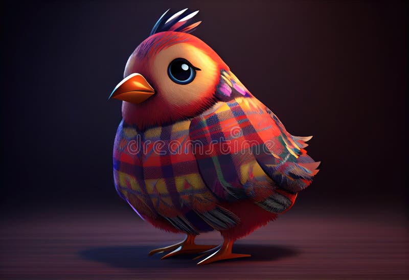 Cute Bird Cartoon Character 3d Style Stock Illustration Illustration Of Flock Feather 278340132
