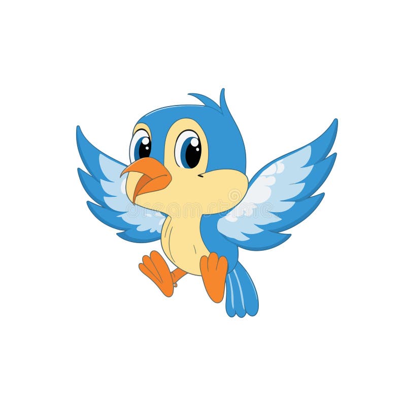 Cute Bird Cartoon Vector Design Stock Illustration - Illustration of ...