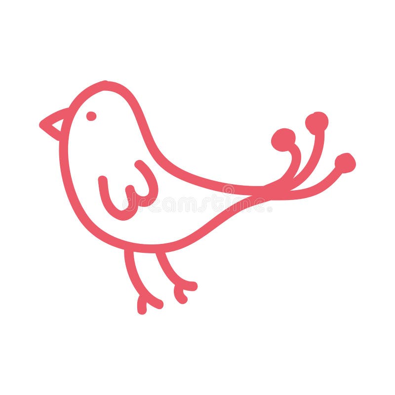 Cute bird isolated icon stock illustration. Illustration of feather ...