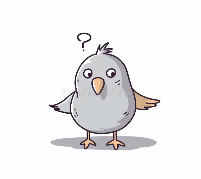 The_cute_bird_standing_alone_1690601536673_4 Stock Illustration ...