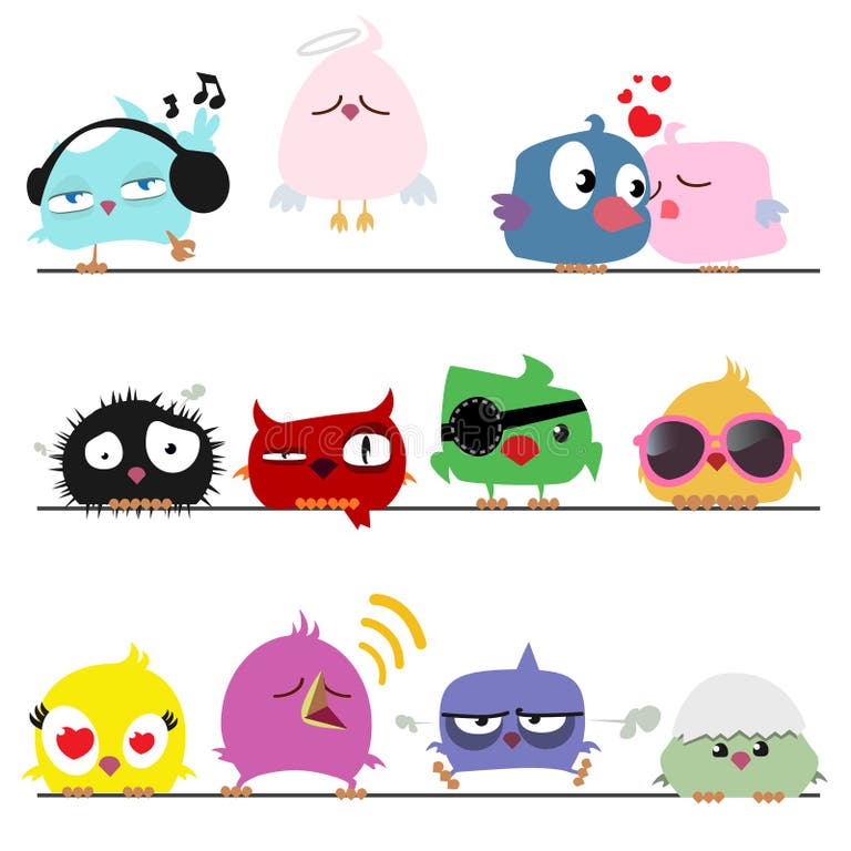 Collection of Cutest Birds Illustrations - Dreamstime ID:13519