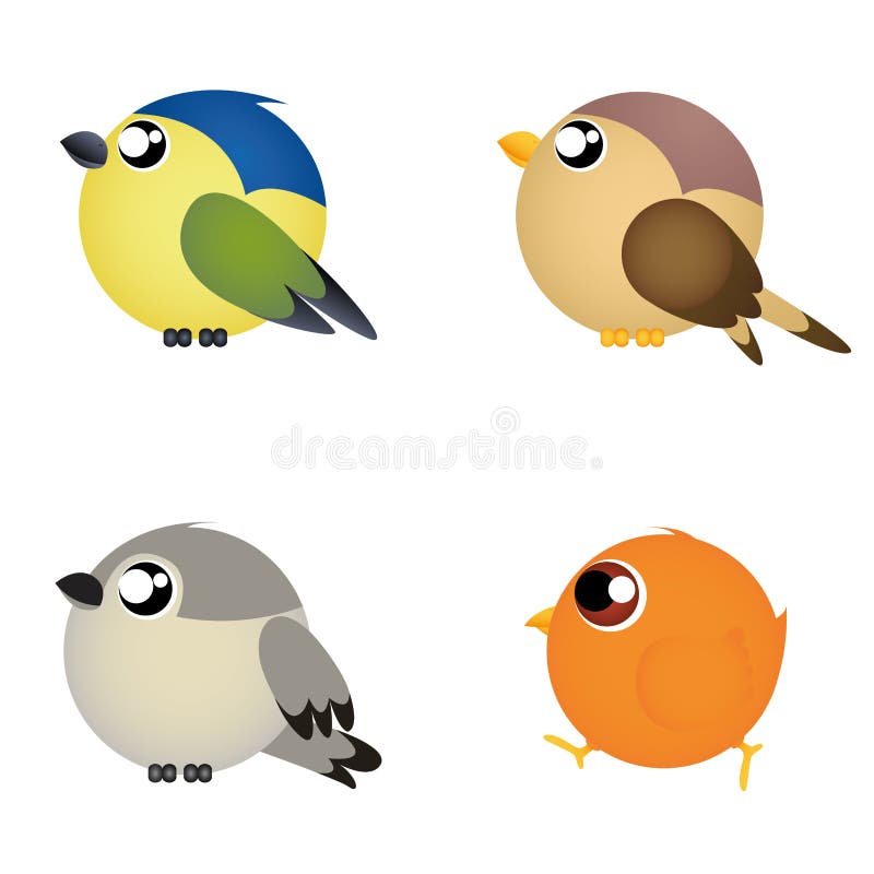 Cute Birds stock vector. Illustration of flying, animal - 60883440