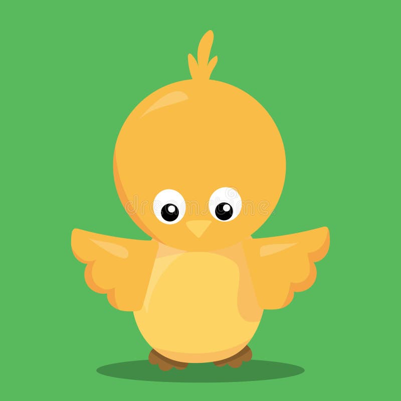 Cute birds front orange 07 stock vector. Illustration of front - 198985500