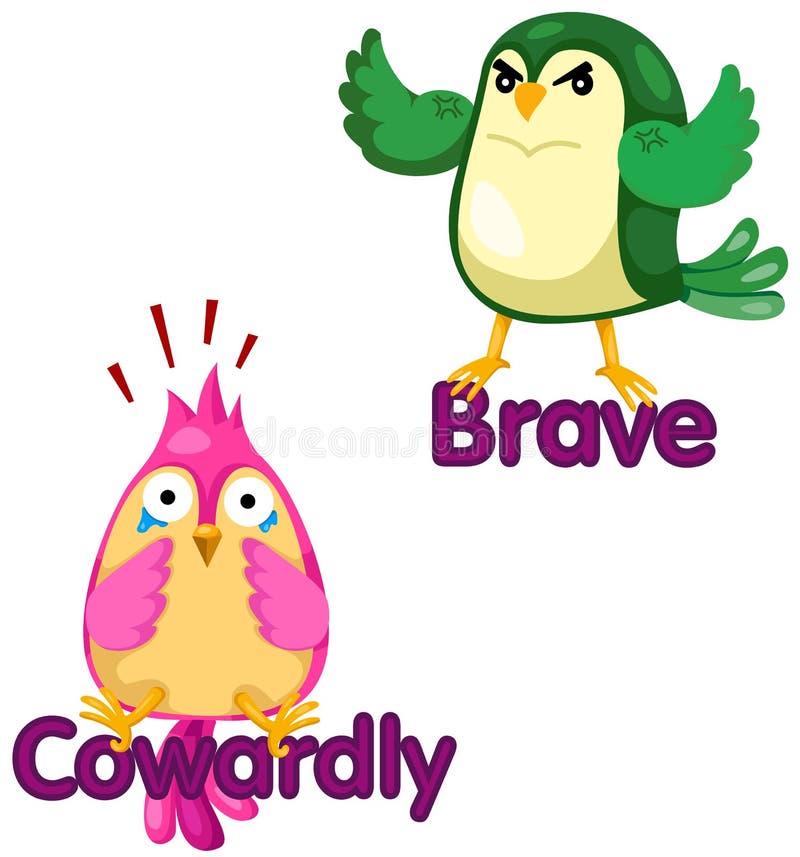 Cute Birds with Opposite Words Stock Vector - Illustration of ...