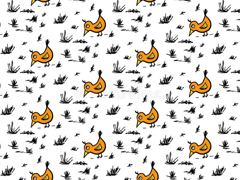 Cute birds pattern stock illustration. Illustration of pattern - 209088144