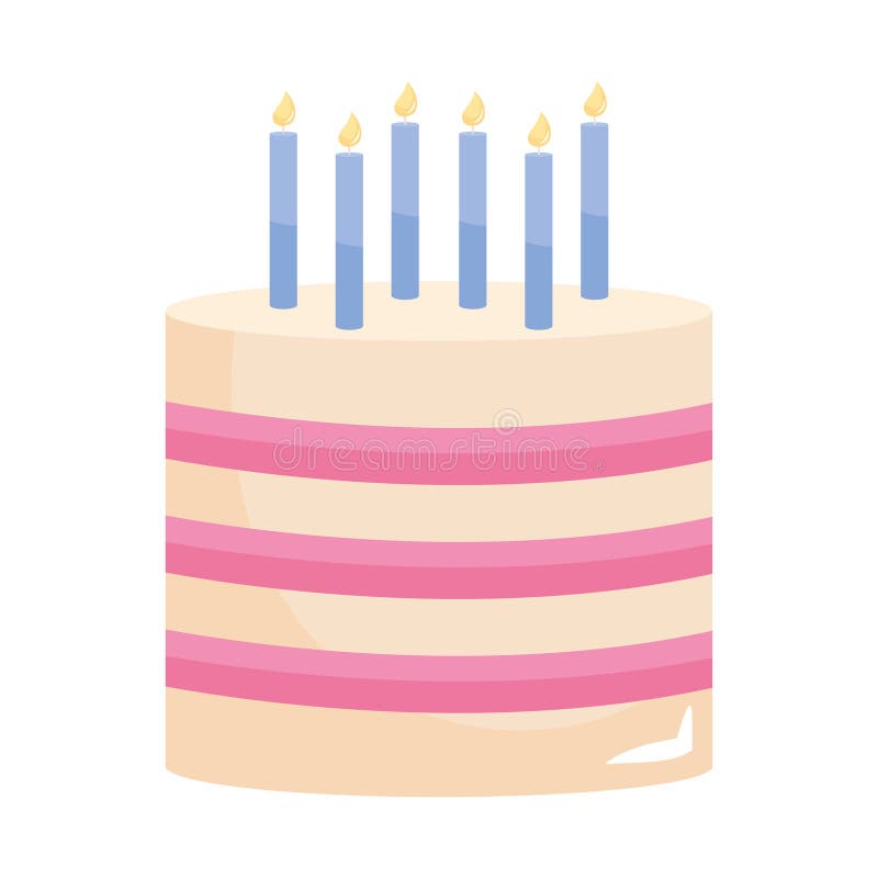 Cute birthday cake stock vector. Illustration of celebrate - 273209721