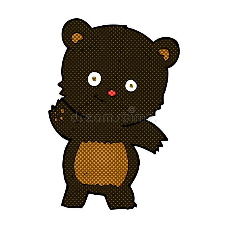Cute Black Bear Comic Cartoon Stock Illustration - Illustration of bear ...
