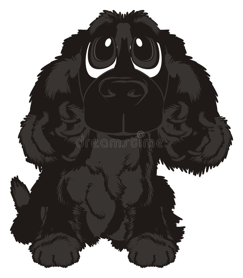 Black Curly Dog Stock Illustrations – 211 Black Curly Dog Stock ...