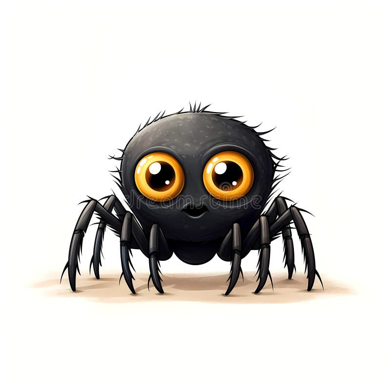 Cute black spider stock illustration. Illustration of brand - 293236997