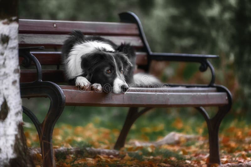 Cute Black White Border Collie Stock Photo - Image of blackandwhite ...