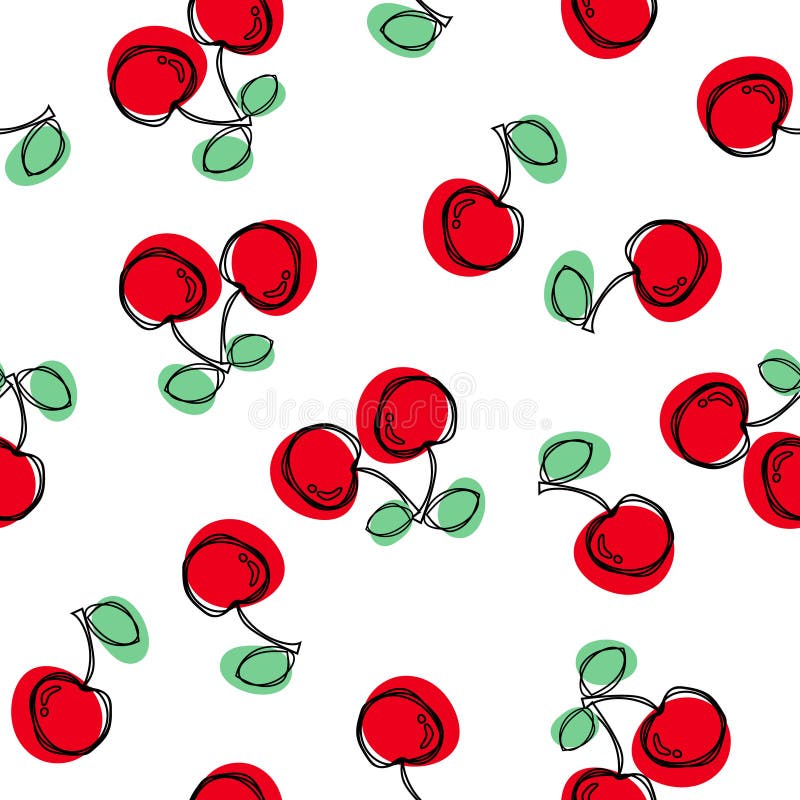 Cute Black White Pink Seamless Pattern Background Illustration with ...