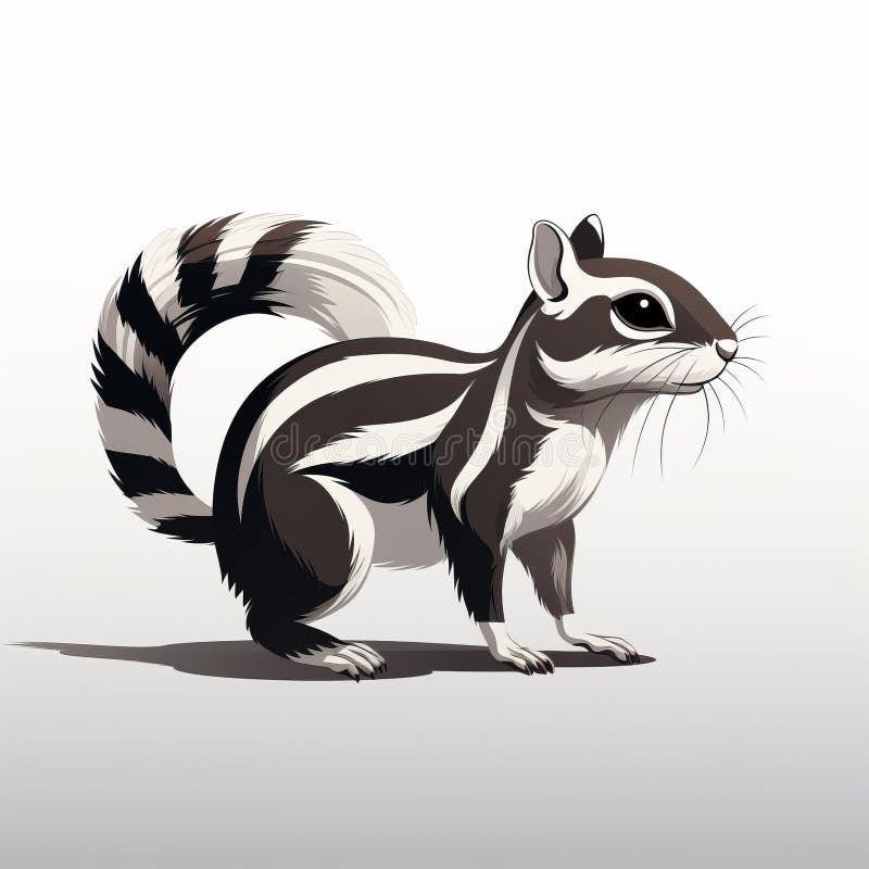 Bold Black Ink Squirrel Drawing on White Background - Detailed Tutorial ...