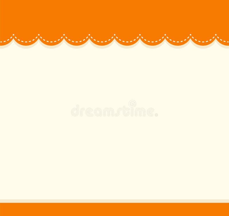 Cute Blank Orange Color Border for Worksheet Stock Vector ...