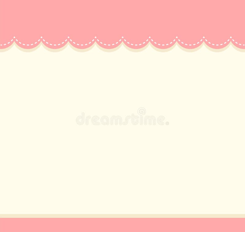 Cute Blank Pink Color Border for Worksheet Stock Vector - Illustration ...