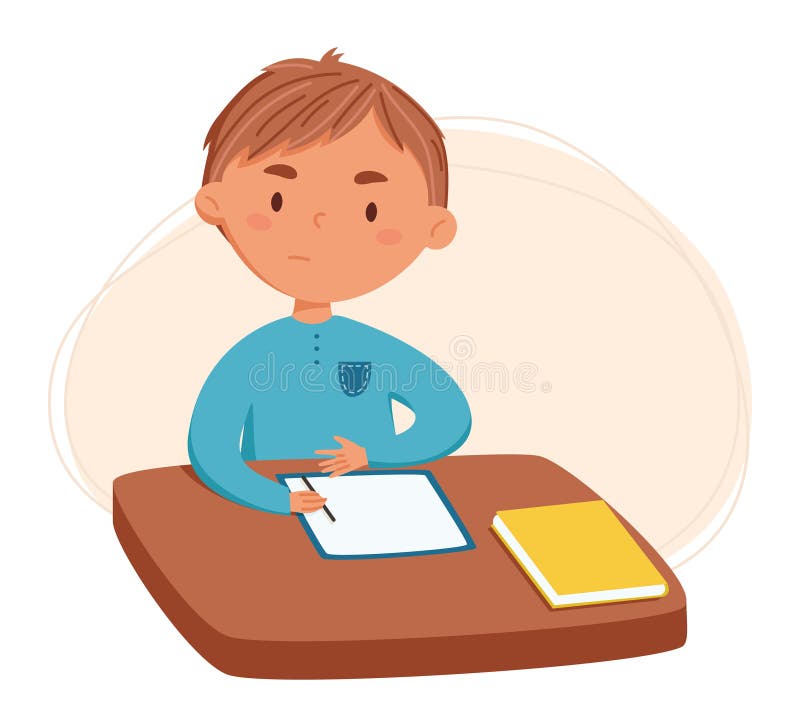 Set of daily Cute Boy Vector Illustration. daily Routine. Schedule ...