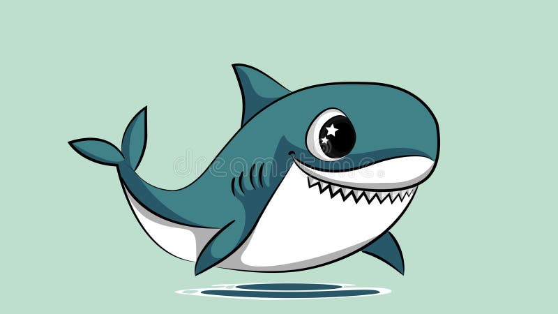 Cute Blue Baby Shark Decorative Boy Vector Stock Vector - Illustration ...