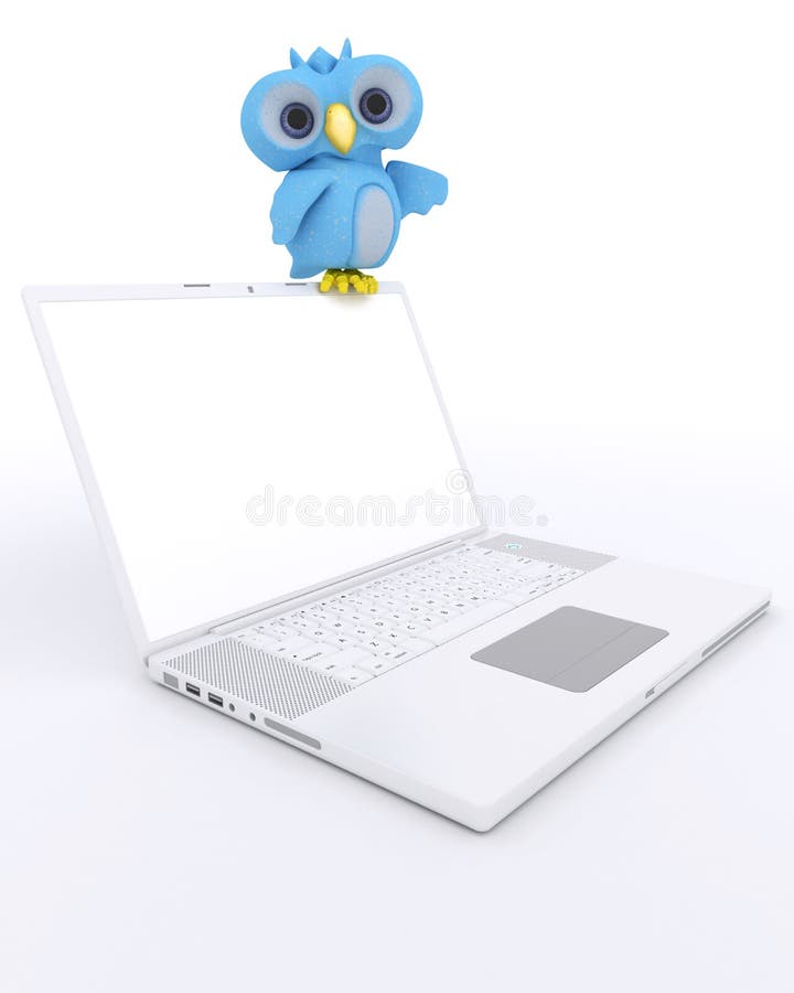 Cute Blue Bird Character stock illustration. Illustration of blue ...