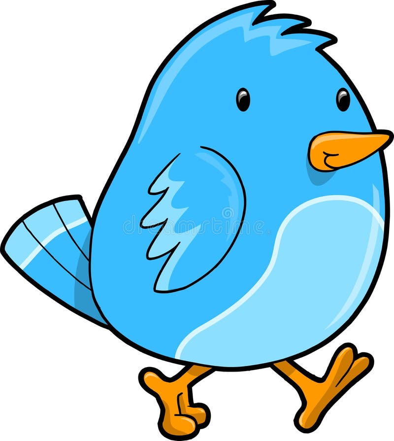 Cute Blue Bird Vector stock vector. Illustration of zoology - 9787282