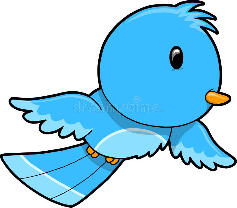 Cute Blue Bird Vector stock vector. Illustration of nature - 9787289