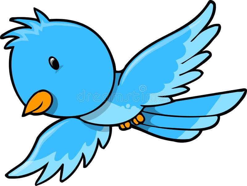 Cute Blue Bird Vector stock vector. Illustration of nature - 9787289