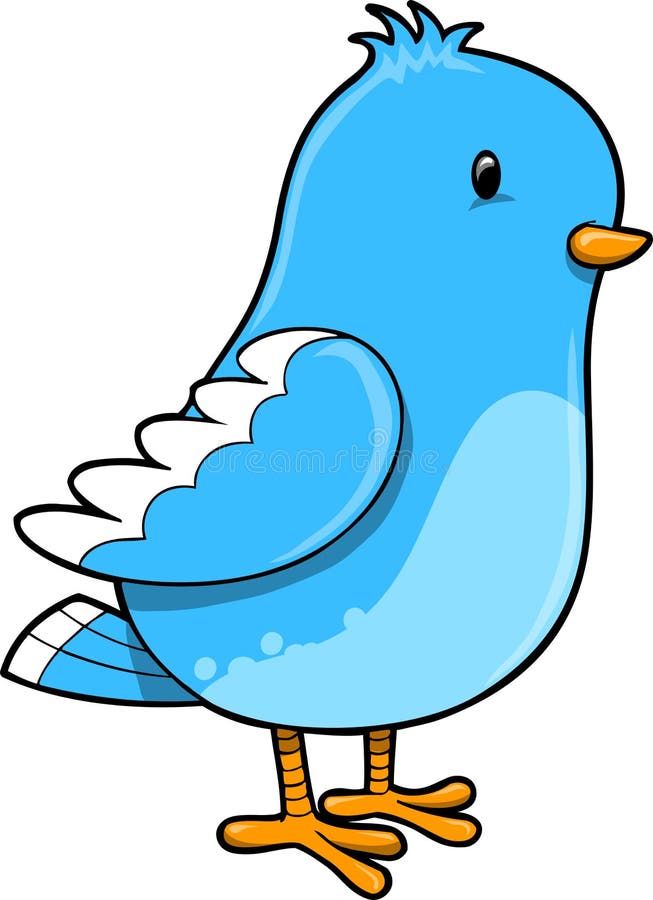 Cute Blue Bird Vector stock vector. Illustration of nature - 9787289