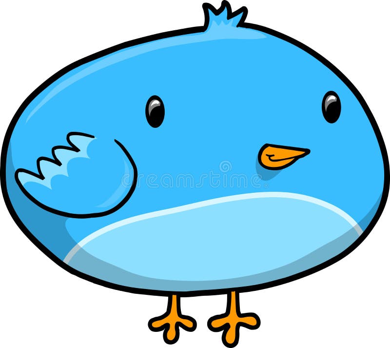 Cute Blue Bird Vector stock vector. Illustration of nature - 9787289