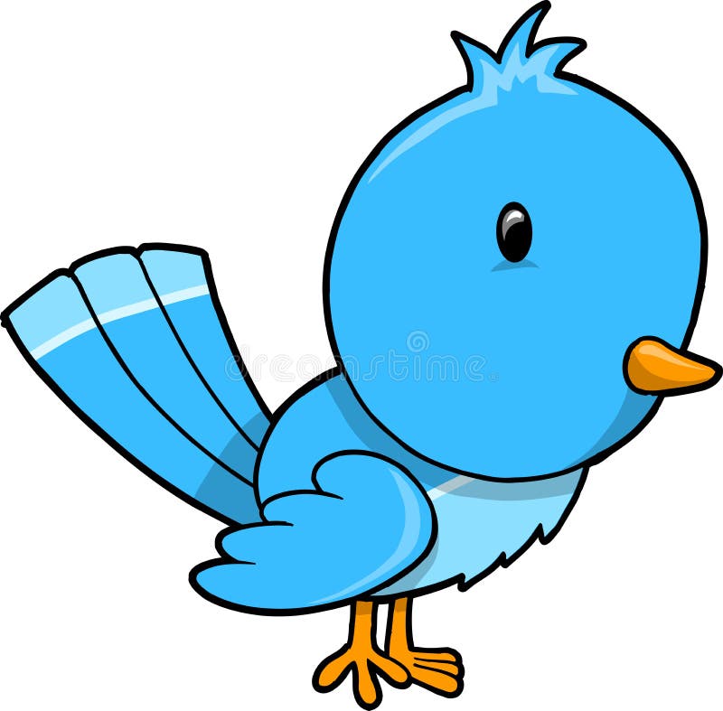 Cute Blue Bird Vector stock vector. Illustration of nature - 9787289