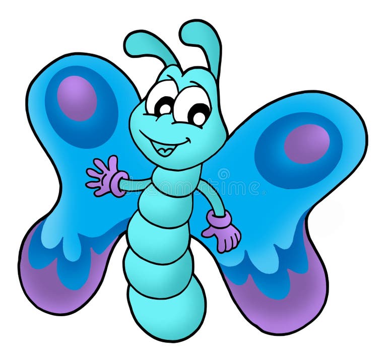 Smiling Blue Butterfly Stock Illustrations – 1,419 Smiling Blue ...