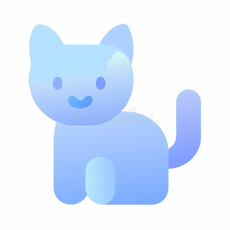 Cute Blue Cat Icon. Cartoon Illustration of Cute Blue Cat Icon for Web ...