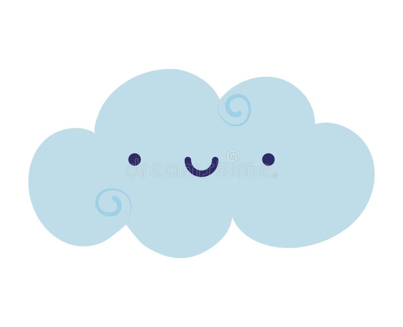 Cute blue cloud stock vector. Illustration of print - 238742465