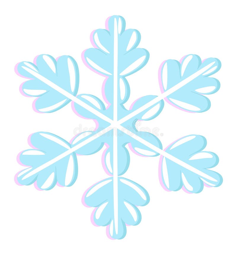 Cute Blue Snowflake. Vector Isolated Illustration Stock Illustration ...
