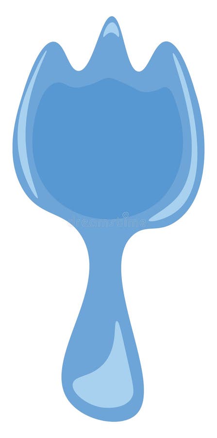 A Blue Spork, Vector or Color Illustration Stock Illustration ...