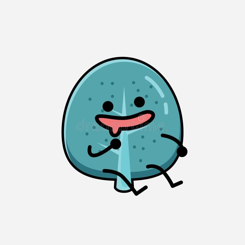 Cute Blue Tree Mascot Vector Character in Flat Design Style Stock ...